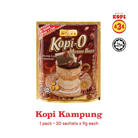 Kopi 434 Muar 20 Uncang Dalam Pembungkus Foil Kopi O Kosong Individu