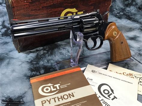 1982 Mfg Colt Python 6 Inch Blued W Box
