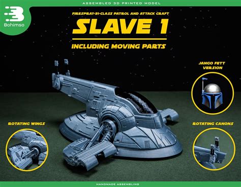 Slave 1 Spaceship With Moving Parts Boba Fett Star Wars Plastic