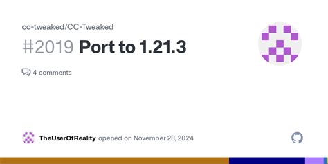 Port To 1213 · Issue 2019 · Cc Tweakedcc Tweaked · Github