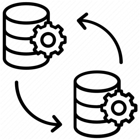 Data Management Data Recovery Data Synchronization Database Sync Server Backup System Icon