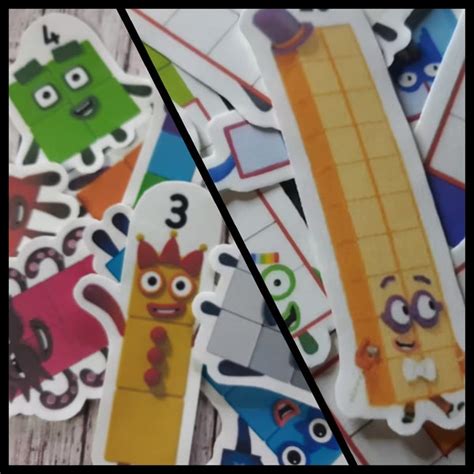 Numberblocks Stickers 1 100 Etsy