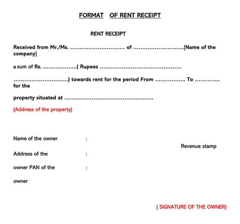 Sample Format Of House Rent Receipt In India At Michael Doxey Blog