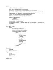 Astronomy Test Review Docx Science What Is It How Do We Define It Fact Result Of