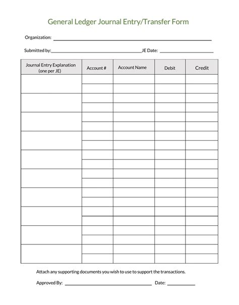 Ledger Excel Template