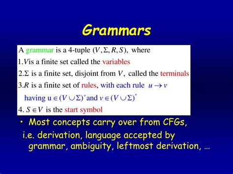 Ppt Applied Computer Science Ii Chapter Grammars Powerpoint Presentation Id4030860