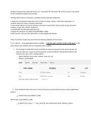 SQL Database Programming Practice Activities Course Hero