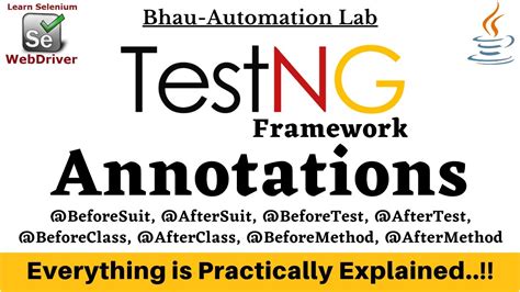 Testng Annotations In Selenium Webdriver Testng Annotations Execution Flow Testng Framework