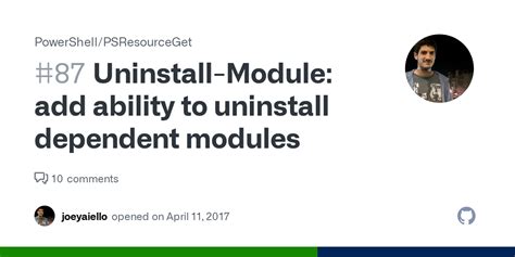 Uninstall Module Add Ability To Uninstall Dependent Modules · Issue 87 · Powershell