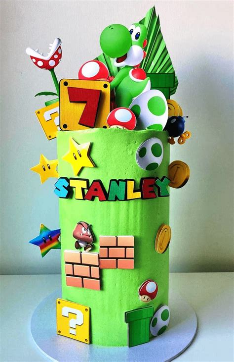 Yoshi Birthday Cake Ideas Images Pictures