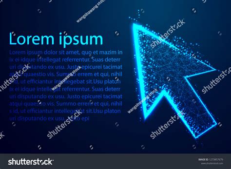 Cursor Arrow Abstract Low Poly Wireframe Stock Vector Royalty Free Shutterstock