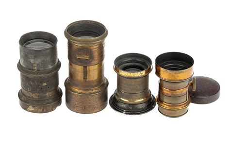 Lot 194 A Mixed Selection Of Brass Camera Lenses