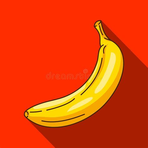 Flat Style Banana Icon With Line Art Details Editable Scalable Vector Illustration Eps Stock