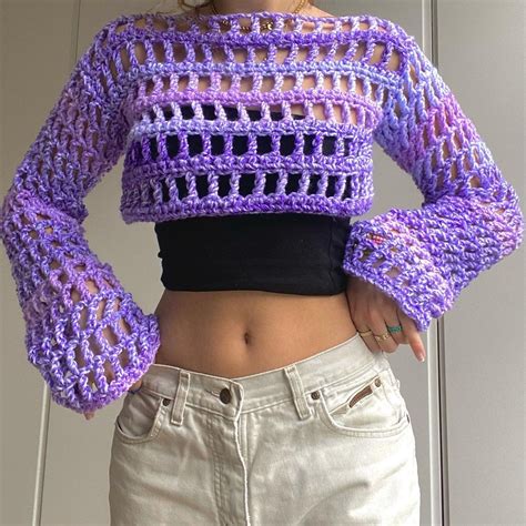 Crochet Mesh Jumper Shrug Pattern Etsy Denmark Crochet Crochet