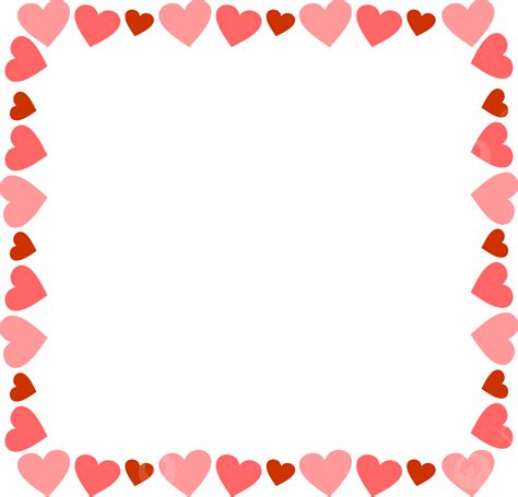발렌타인 데이 간단한 하트 테두리 스퀘어 하트 테두리 발렌타인 발렌타인 데이 밸런타인 Png 일러스트 및 벡터 에 대한 무료 다운로드 Pngtree