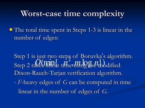 PPT A Randomized Linear Time Algorithm To Find Minimum Spanning Trees PowerPoint Presentation