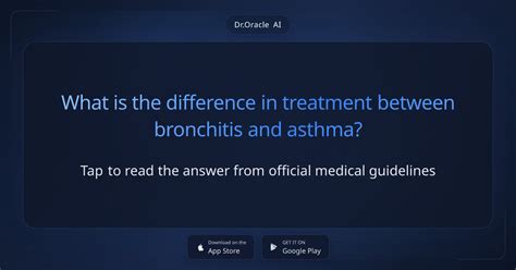 What Is The Difference In Treatment Between Bronchitis And Asthma