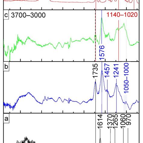 Ftir Spectra Of Graphite Oxide A R Go B R Go Modified C With Download Scientific
