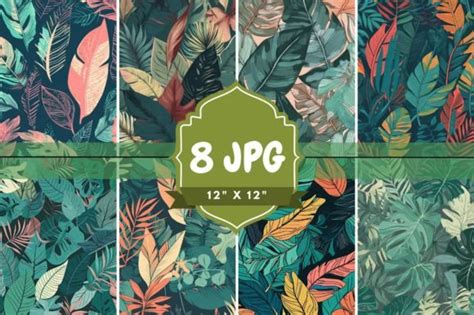Tropical Leaf Seamless Repeating Pattern Graphic By Antoine · Creative Fabrica