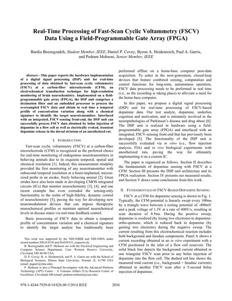 Pdf Real Time Processing Of Fast Scan Cyclic Voltammetry Fscv Data Using A Field