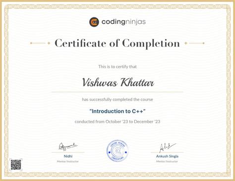 Vishwas Khattar On Linkedin Codingninjas Dsacplusplus Learningjourney