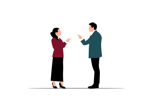 Angry Couple Arguing And Blame Each Other 16389966 Png