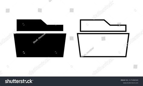 Open Folder Icon Set Vector Stock Vector Royalty Free Shutterstock