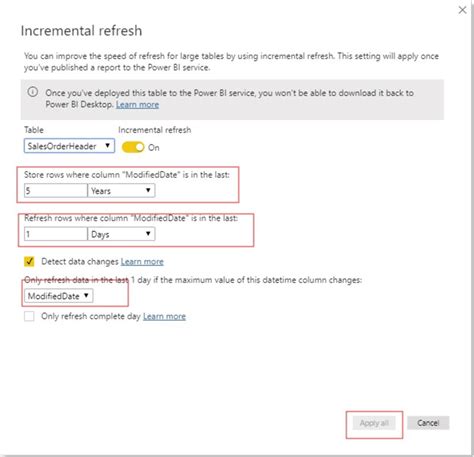 Power Bi Incremental Refresh For Sql Sources
