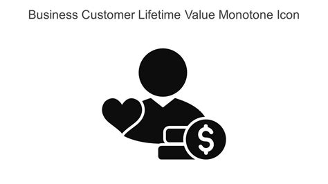 Business Customer Lifetime Value Monotone Icon In Powerpoint Pptx Png