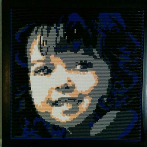 Perler Bead Portrait Glued Beads On Their Side Inside A Frame Instead
