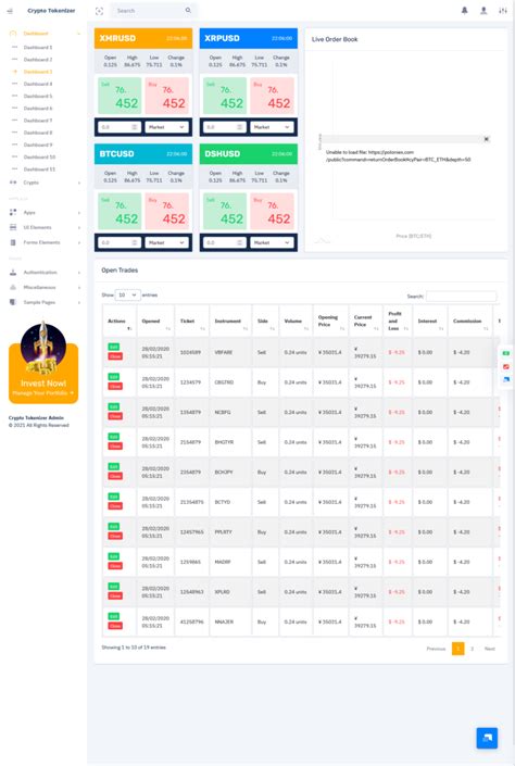 Discover Cryptocurrency Dashboard Admin Template With Crypto Ui Kit