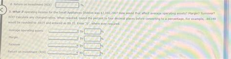 Solved Calculating Average Operating Assets Margin