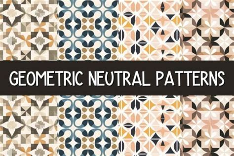 Neutral Geometric Patterns Graphic By Pattern Whimsy Creative Fabrica