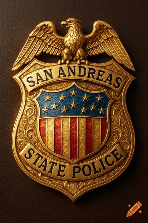 San Andreas State Police Logo Badge On Craiyon