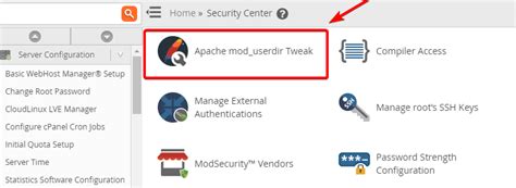 Using Apache Moduserdir With Whm Hostwinds