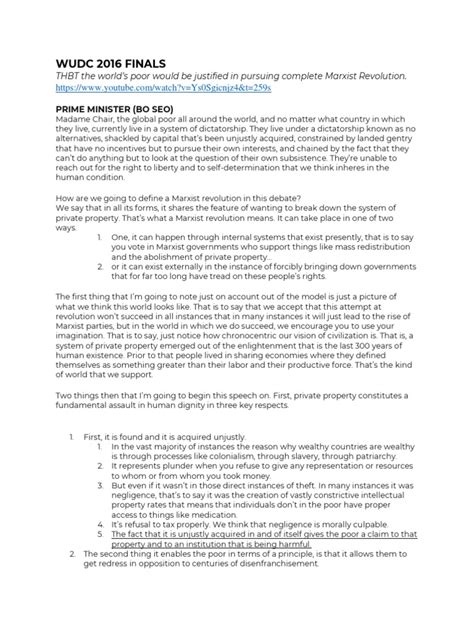 Wudc 2016 Pm Speech Pdf Pdf