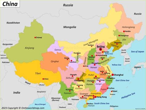 China Provinces And Capitals Map China Map With Provinces And