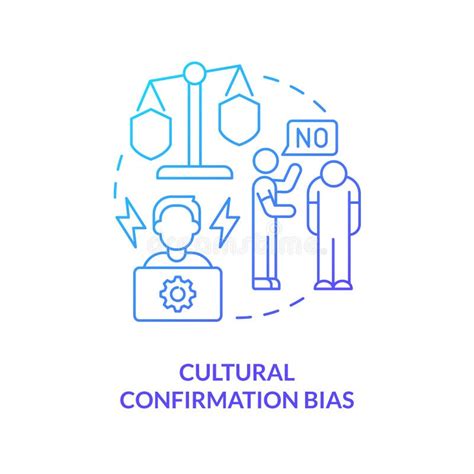 Cultural Confirmation Bias Blue Gradient Concept Icon Stock Illustration Illustration Of