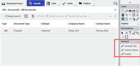 One Click Opens Linked Documents