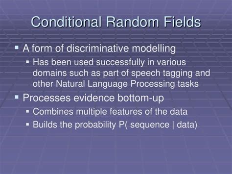 Ppt Conditional Random Fields Powerpoint Presentation Free Download
