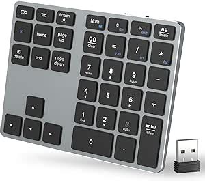 Amazon Com Moko Bluetooth Number Pad Multi Devices Wireless Numeric Keypad For Laptop Usb C