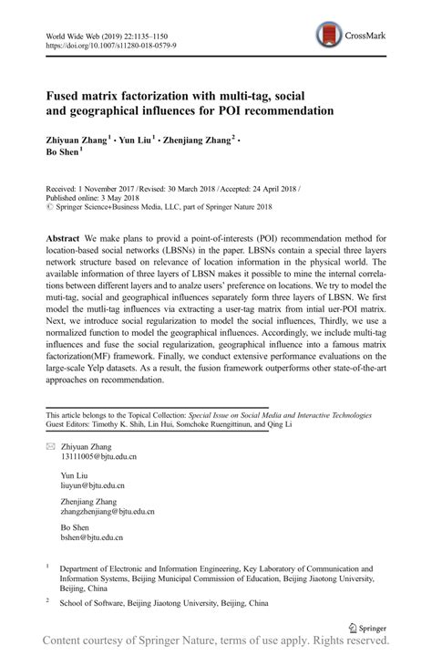 Fused Matrix Factorization With Multi Tag Social And Geographical