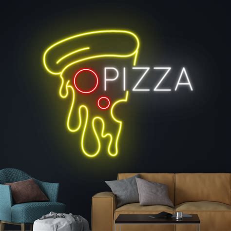 Pizza Neon Sign Pizza Neon Light Pizza Led Light Pizza Slice Led