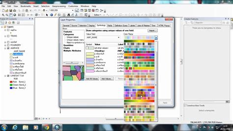 การปรับแต่งสัญลักษณ์และสีชั้นข้อมูลด้วยโปรแกรม Arcmap 10 1 Youtube