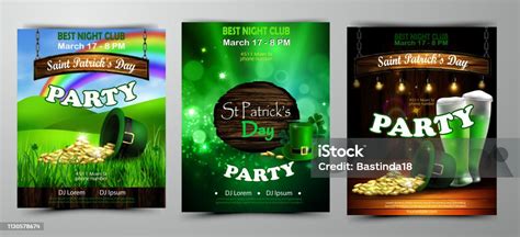 홀리데이 아일랜드 성 패 트 릭의 날입니다 파티 포스터 디스코의 밤 현수막 레프러콘에 대한 스톡 벡터 아트 및 기타 이미지 레프러콘 벡터 St Patricks