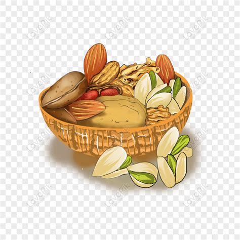 Free Cartoon Cute Nut Combination New Year T Pack Nuts Png Image