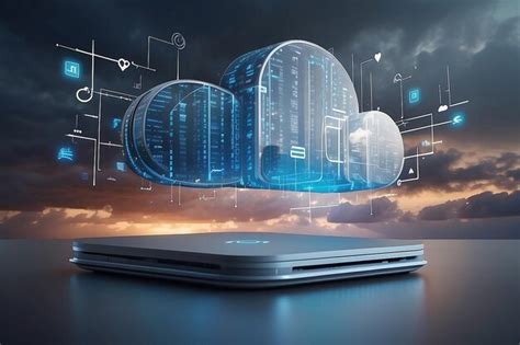 Exploring Cloud Computing Security And Efficiency In Data Transfer Premium Ai Generated Image
