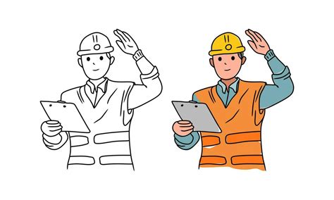 Line Art Illustration Of An Constructor Engineering 35743481 Vector Art