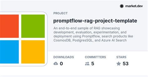 Promptflow Rag Project Template Ecosystem Directory Market Dev