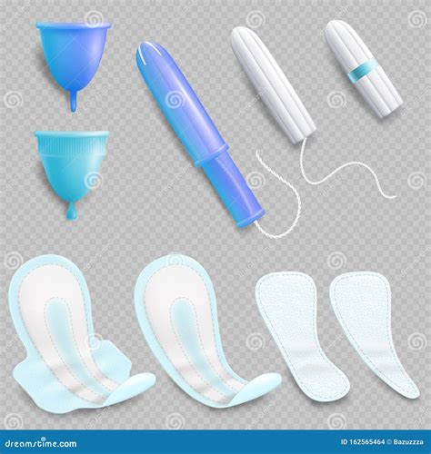 Feminine Hygiene Product Set Vector Isolated Illustration Stock Vector